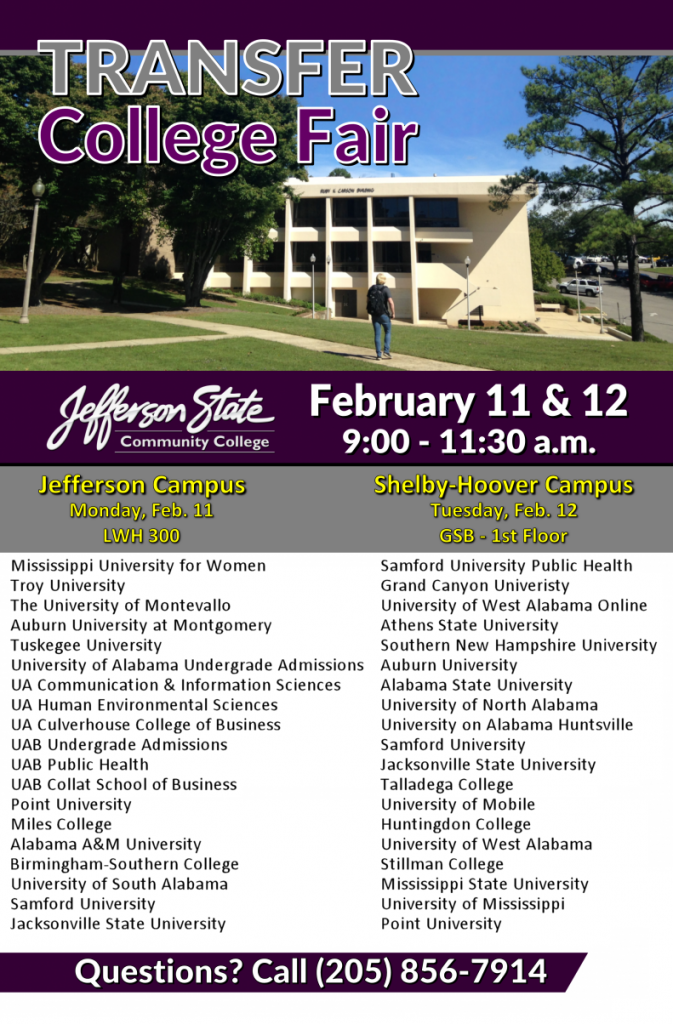 Don’t Miss Jefferson State’s Transfer Fairs! - Jefferson State ...