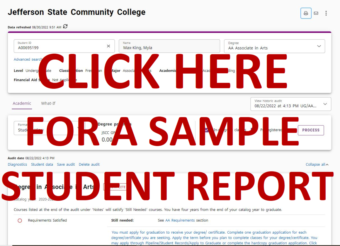 Degree Works - Jefferson State Community College