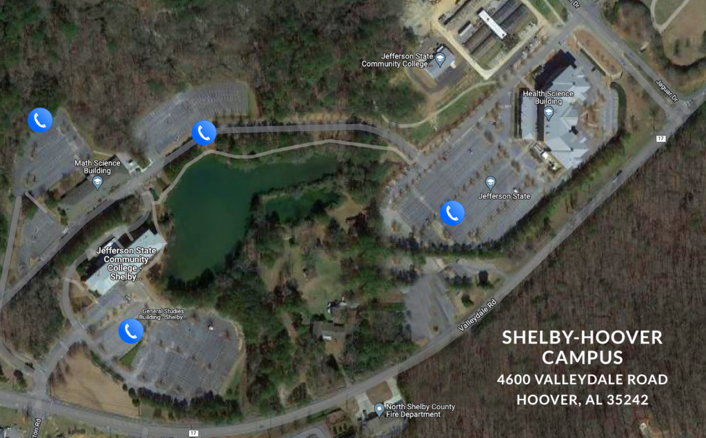 Campus Emergency Phone Locations - Jefferson State Community College