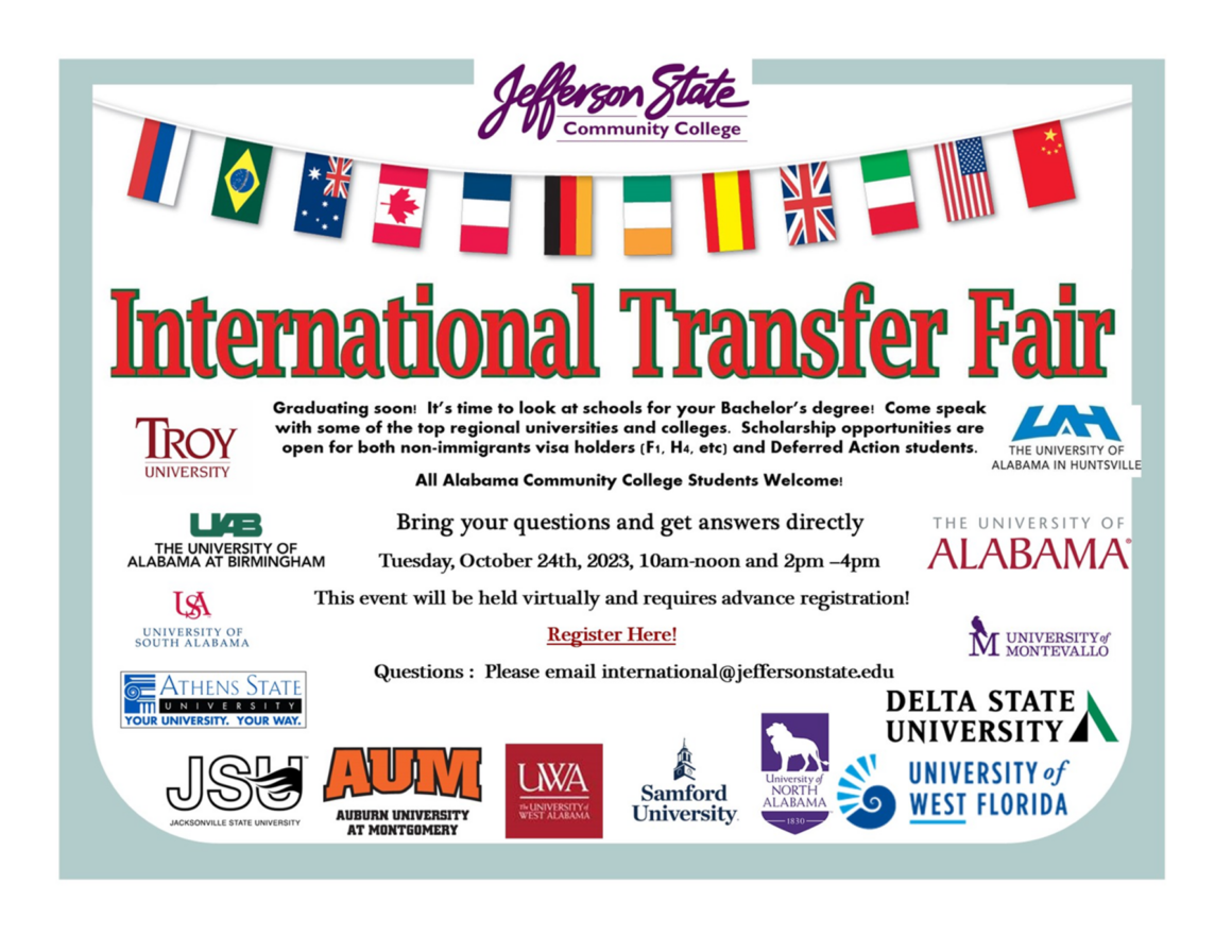 JSCC Hosts Virtual International Transfer Fair - Jefferson State ...