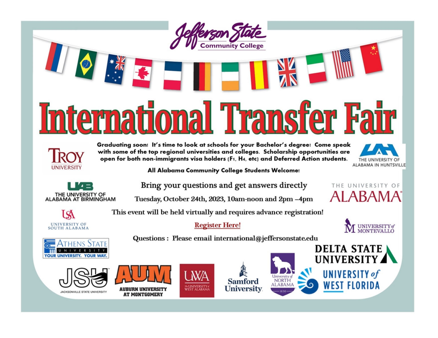 JSCC Hosts Virtual International Transfer Fair - Jefferson State ...